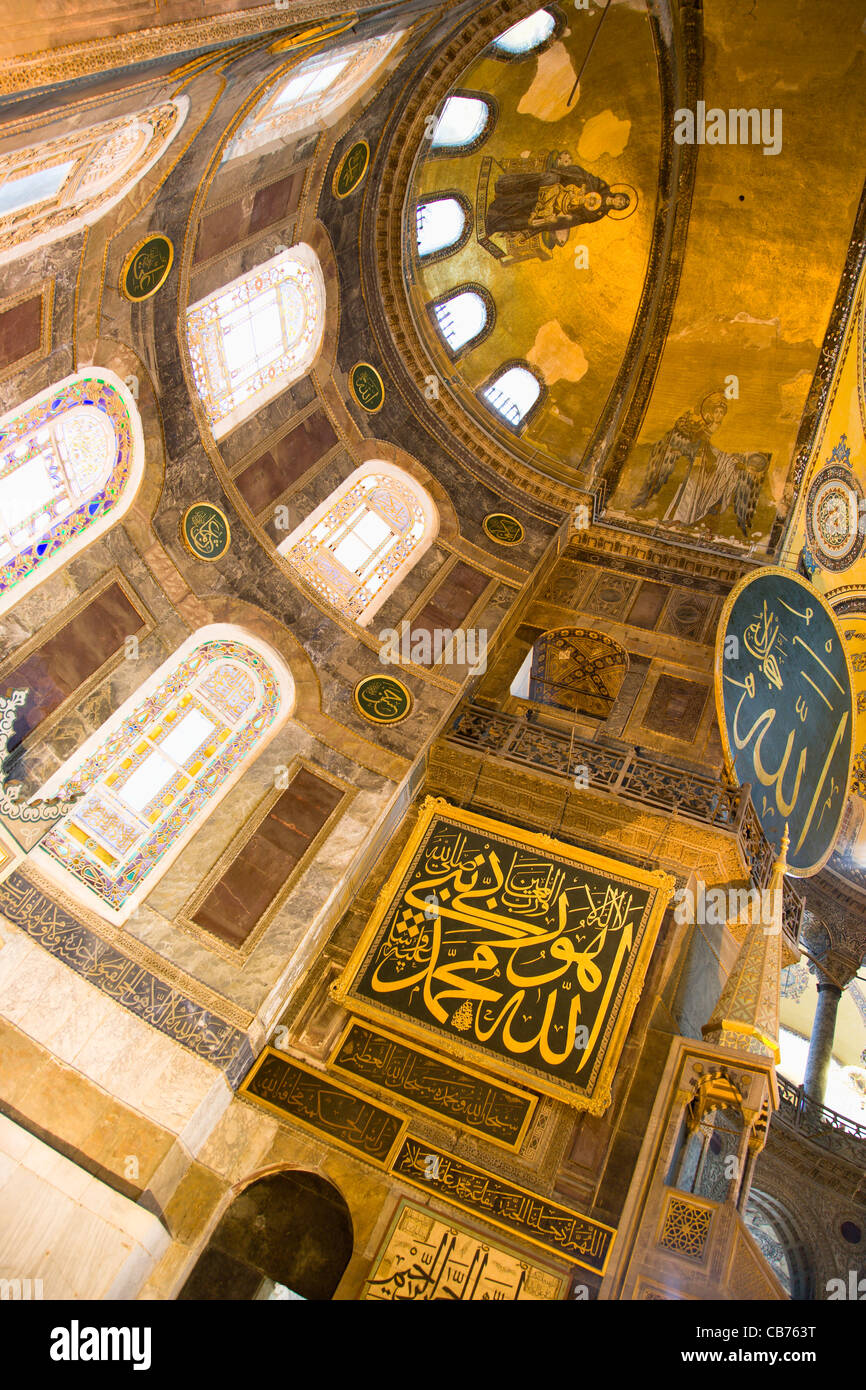 Turkey, Istanbul, Sultanahmet, Haghia Sophia Christian murals and ...