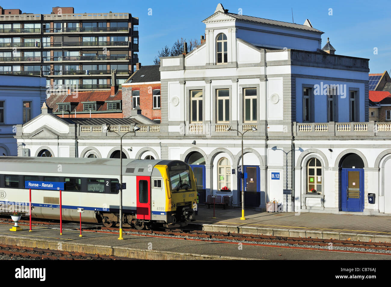 The railway station of Ronse, oldest train station of the European ...