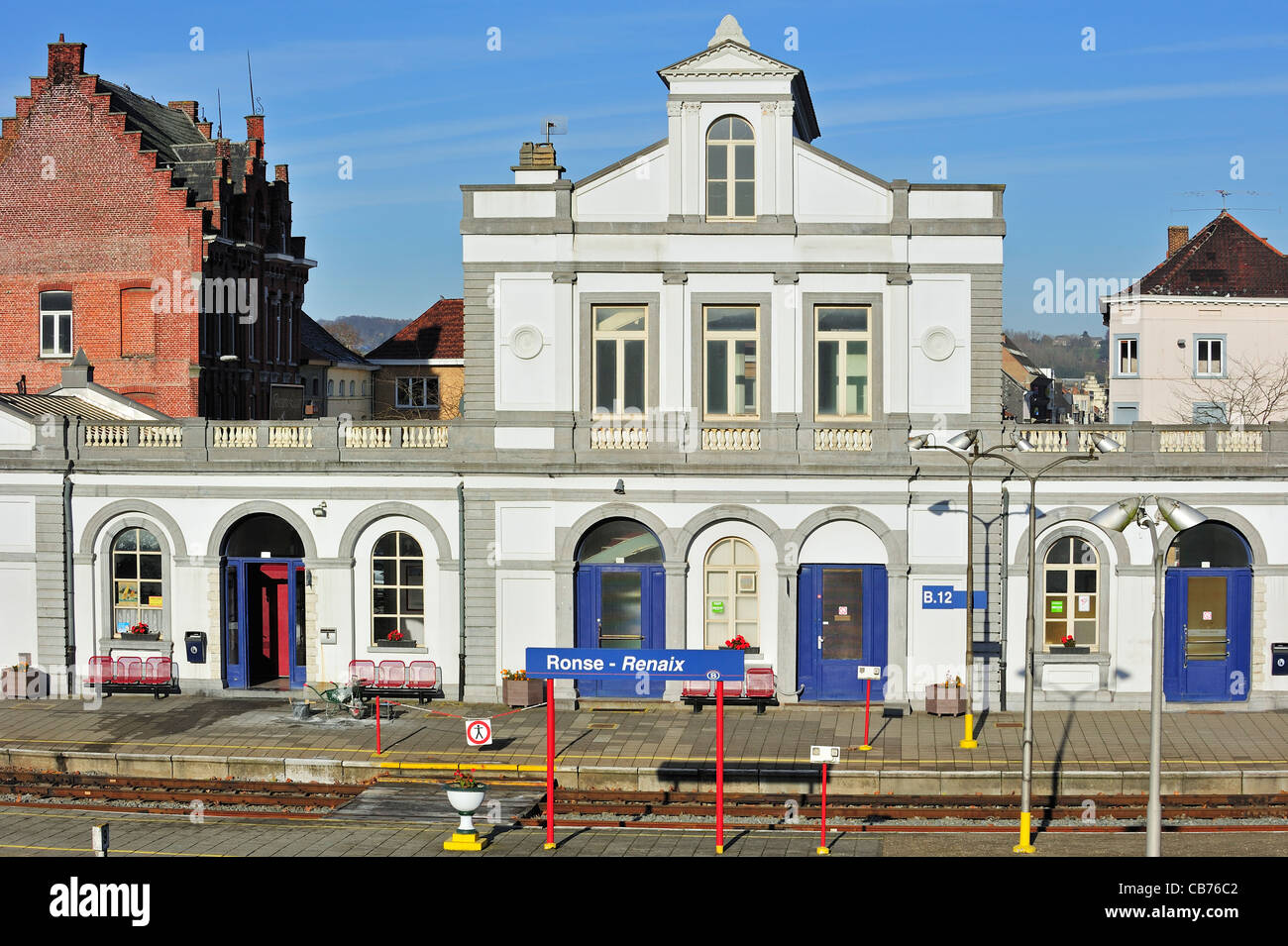 The railway station of Ronse, oldest train station of the European ...