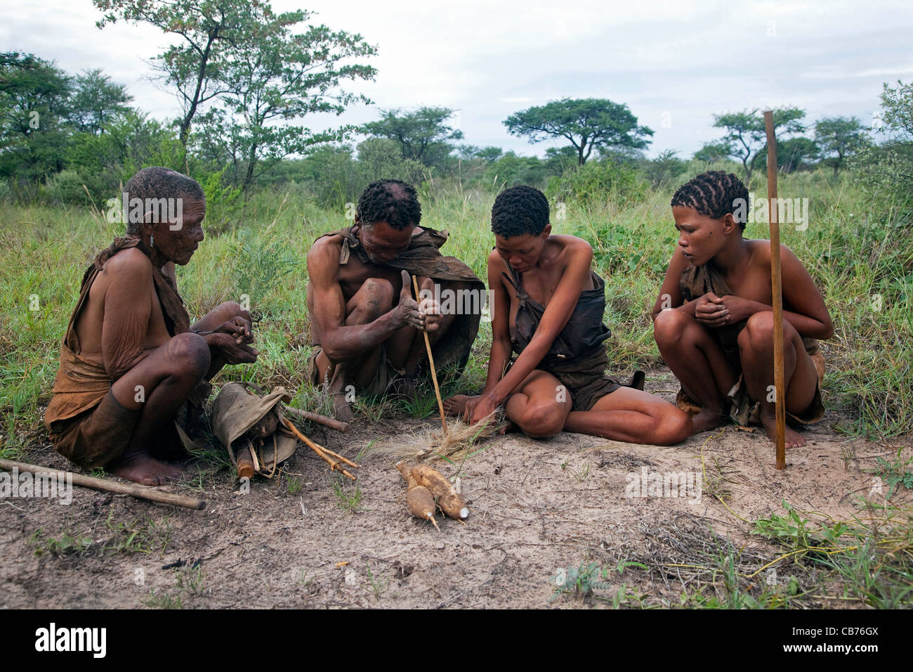 Bushman africa family hi-res stock photography and images - Alamy
