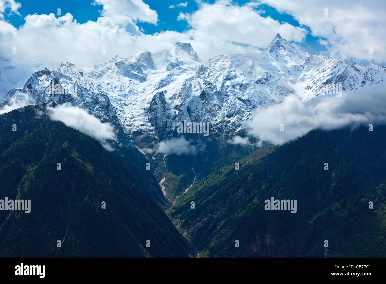 Himalayas - Kinnaur Kailash range. Kalpa, Himachal Pradesh, India Stock ...