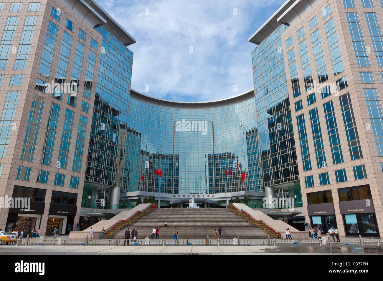 Exterior of the large modern Oriental plaza shopping mall Beijing city ...