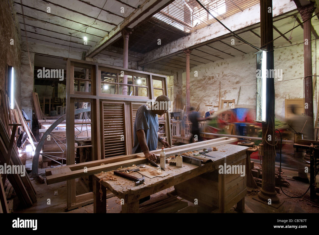 A carpentry shop, Havana (La Habana), Cuba Stock Photo - Alamy