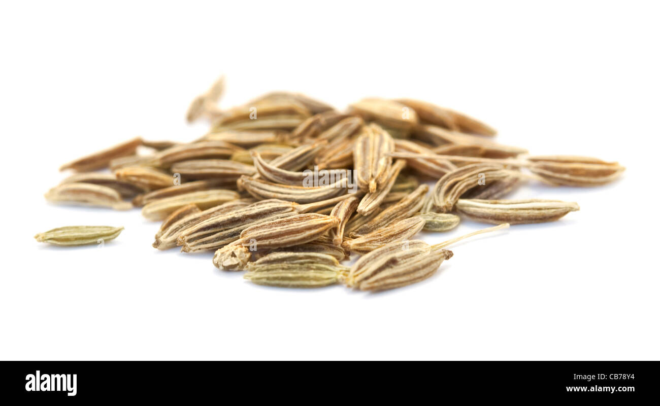 cumin, isolated on white background Stock Photo - Alamy
