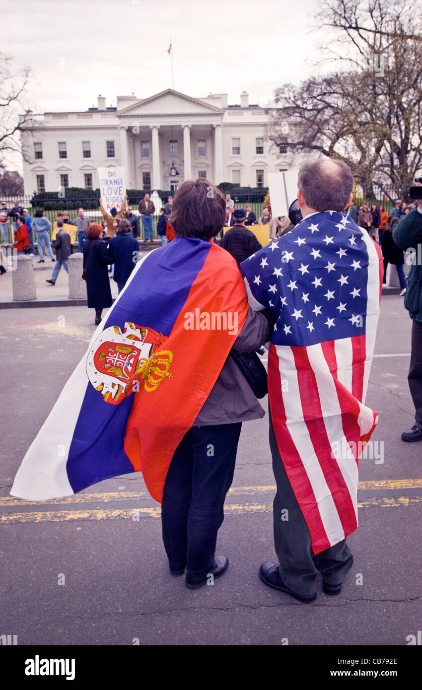 Serbian protest nato bombing hi-res stock photography and images - Alamy