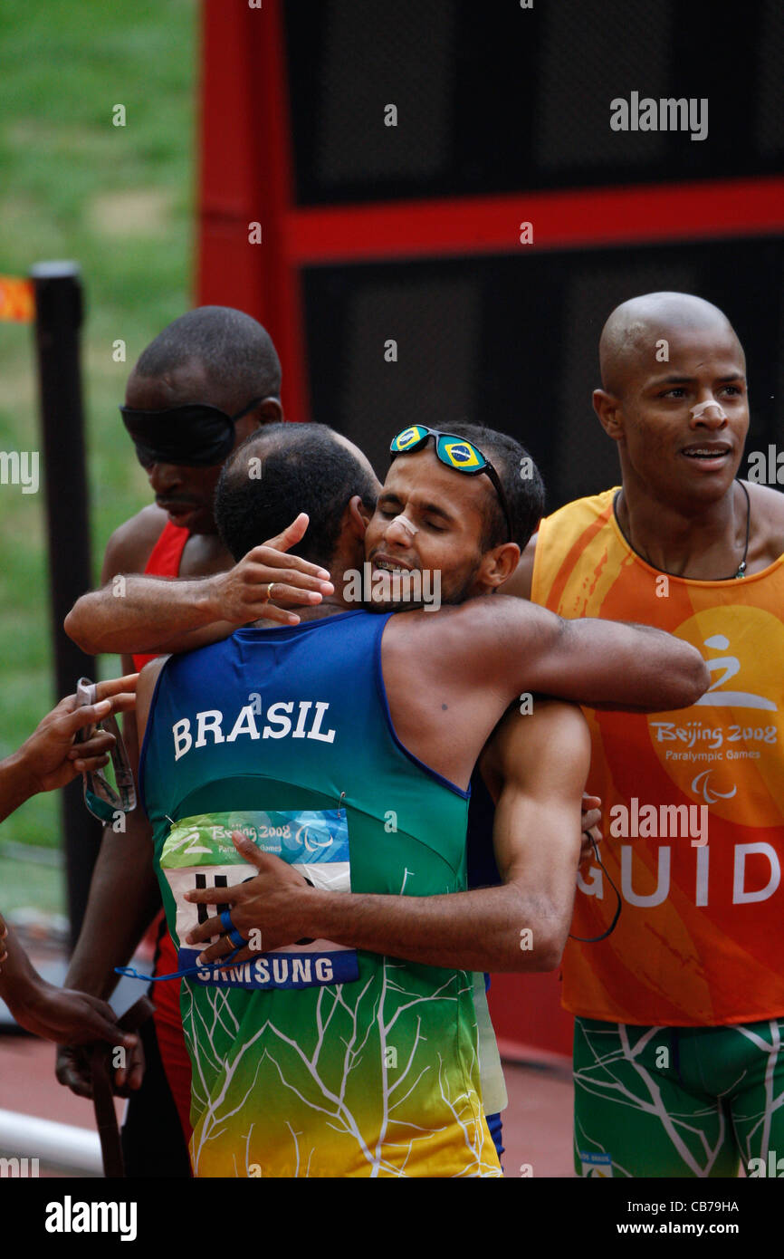 competition at the 2008 Paralympic Games showing male from Brazil ...