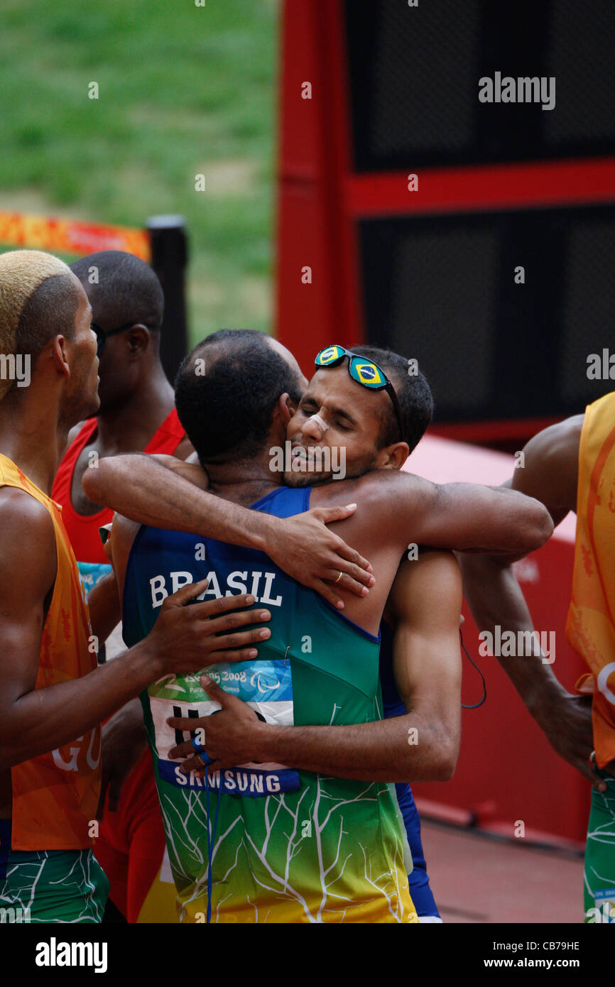 competition at the 2008 Paralympic Games showing male from Brazil ...