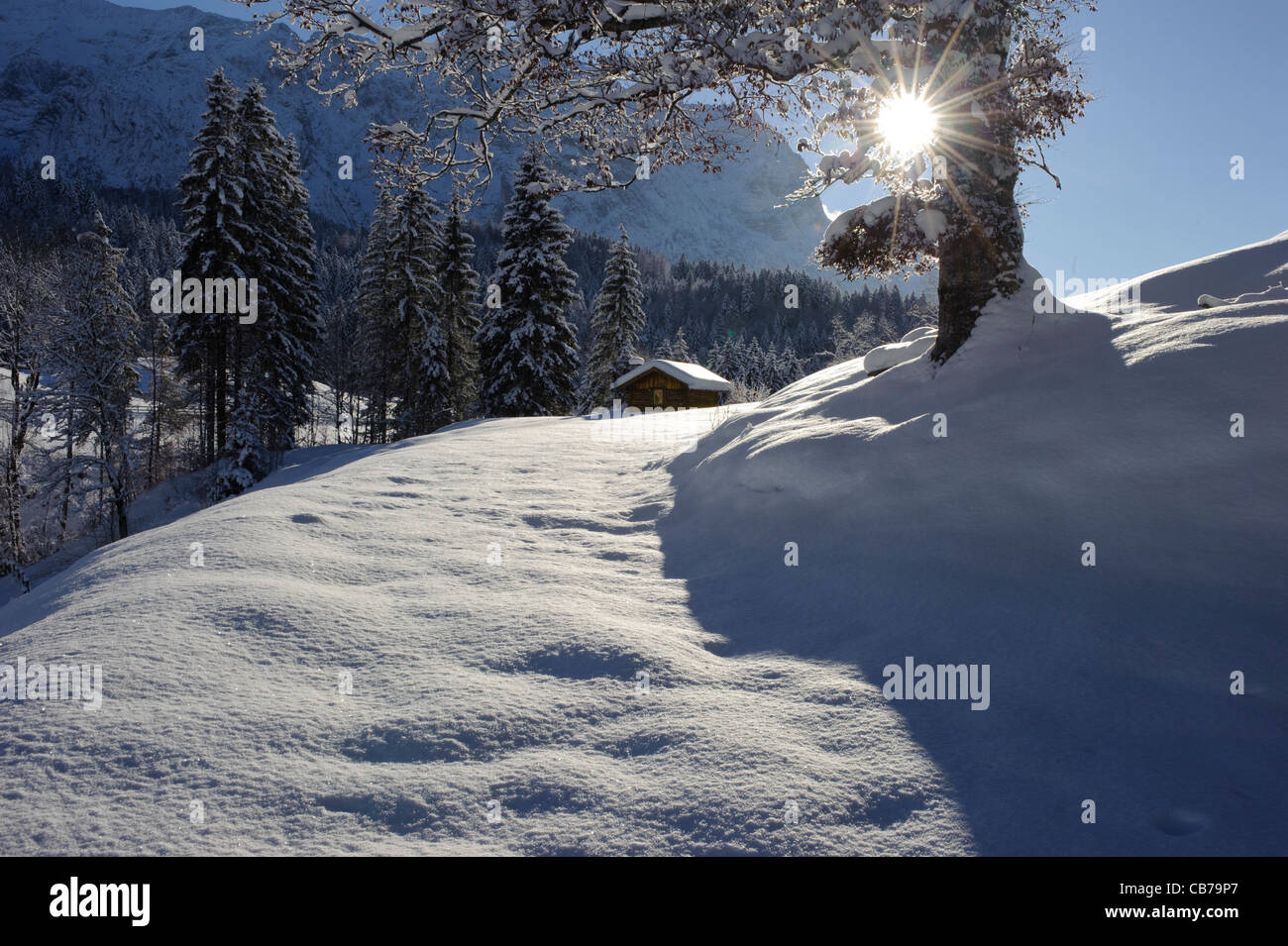 Alps mountain hut winter hi-res stock photography and images - Alamy