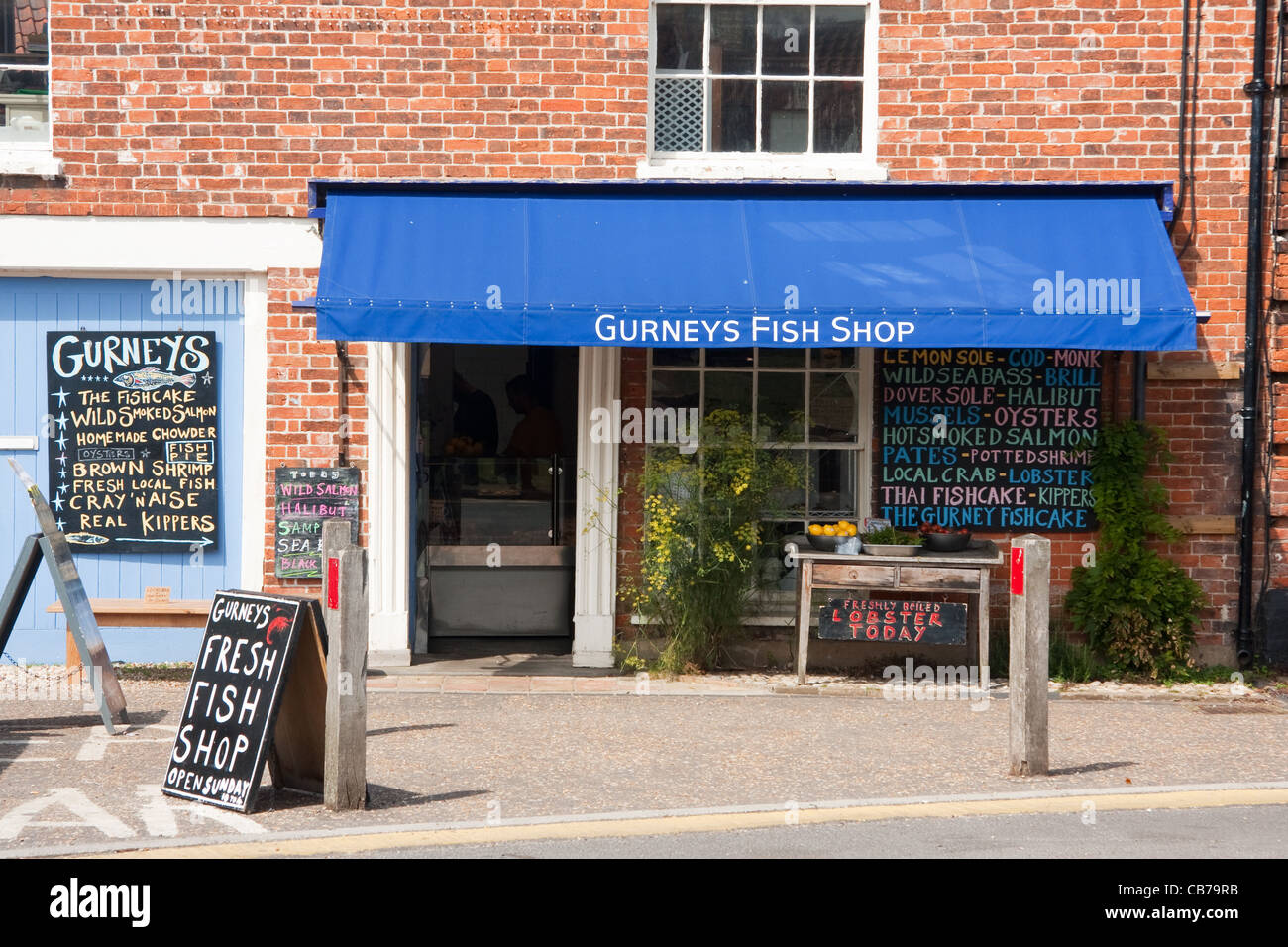 Gurney's Fish Shop, Burnham Market, Norfolk Stock Photo - Alamy