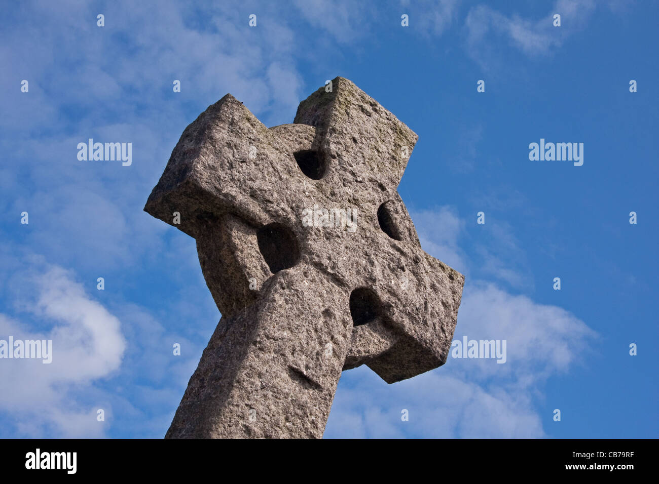 Celtic cross on to of Chapel, St. Ives, Cornwall Stock Photo - Alamy