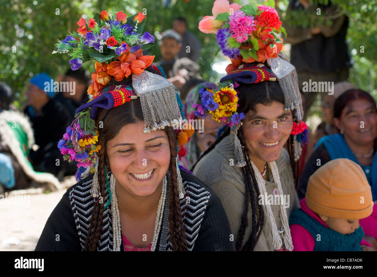 Woman in traditional dress at a festival to celebrate the Abbot's ...