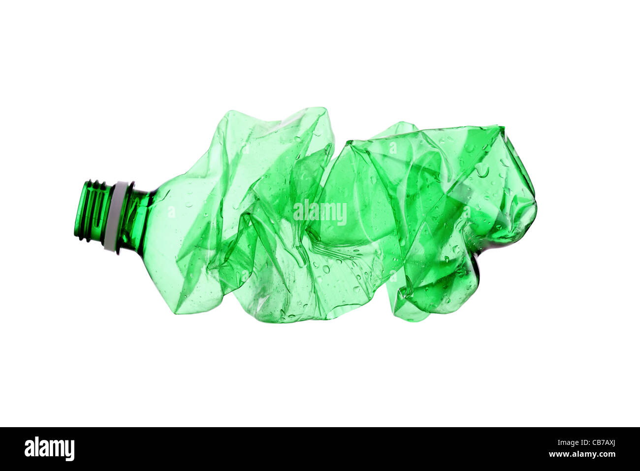 smashed empty water bottle, isolated on white background Stock Photo ...