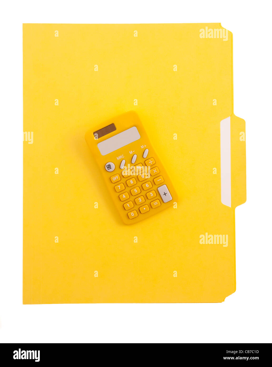 Yellow Calc and Folder Stock Photo - Alamy