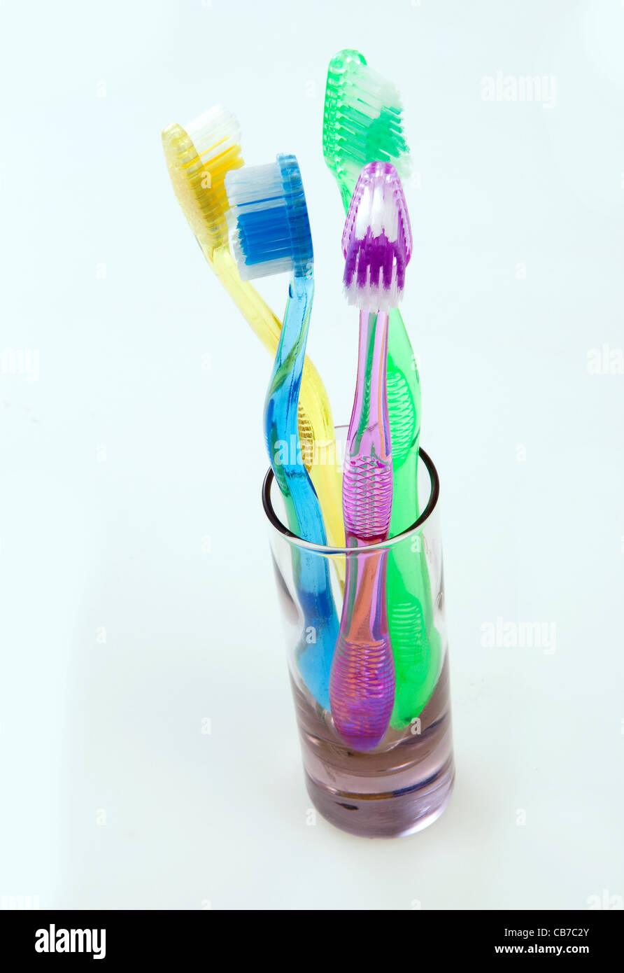 Family Toothbrush Set Stock Photo - Alamy