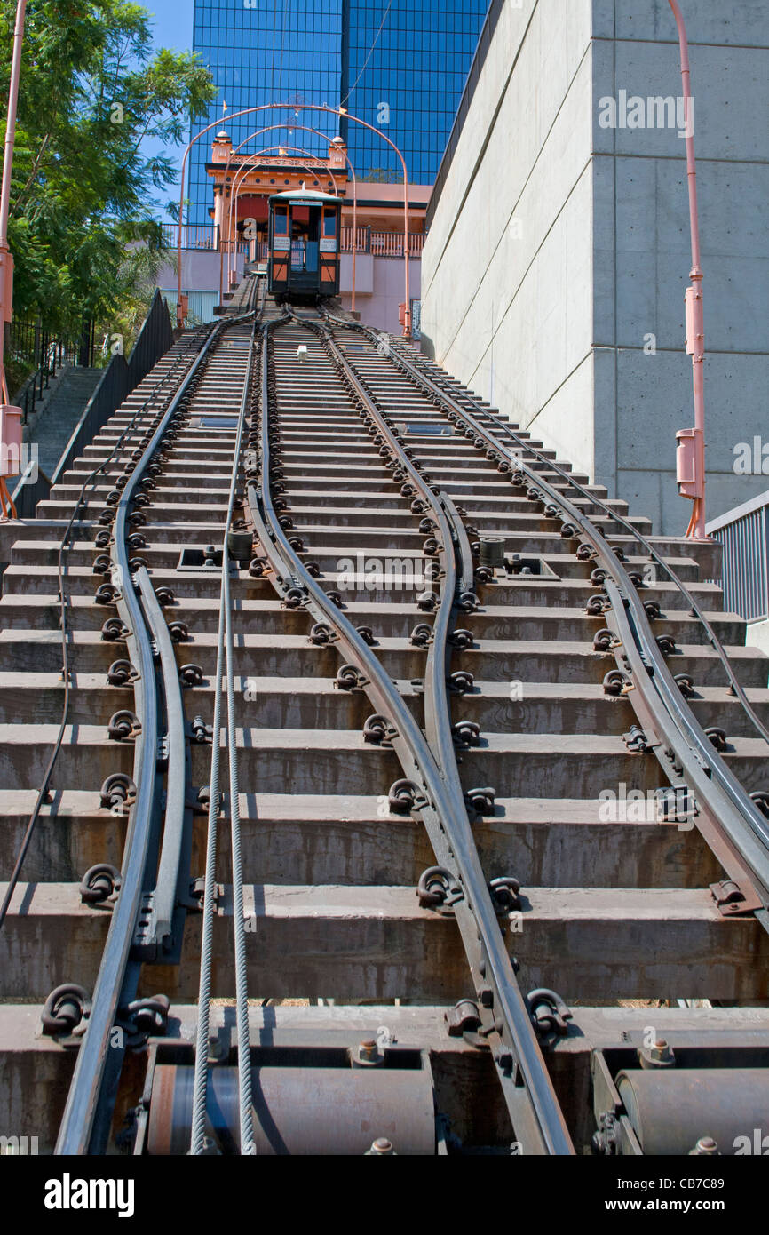 Angels Flight Funicular Railway runs between Hill Street and California ...
