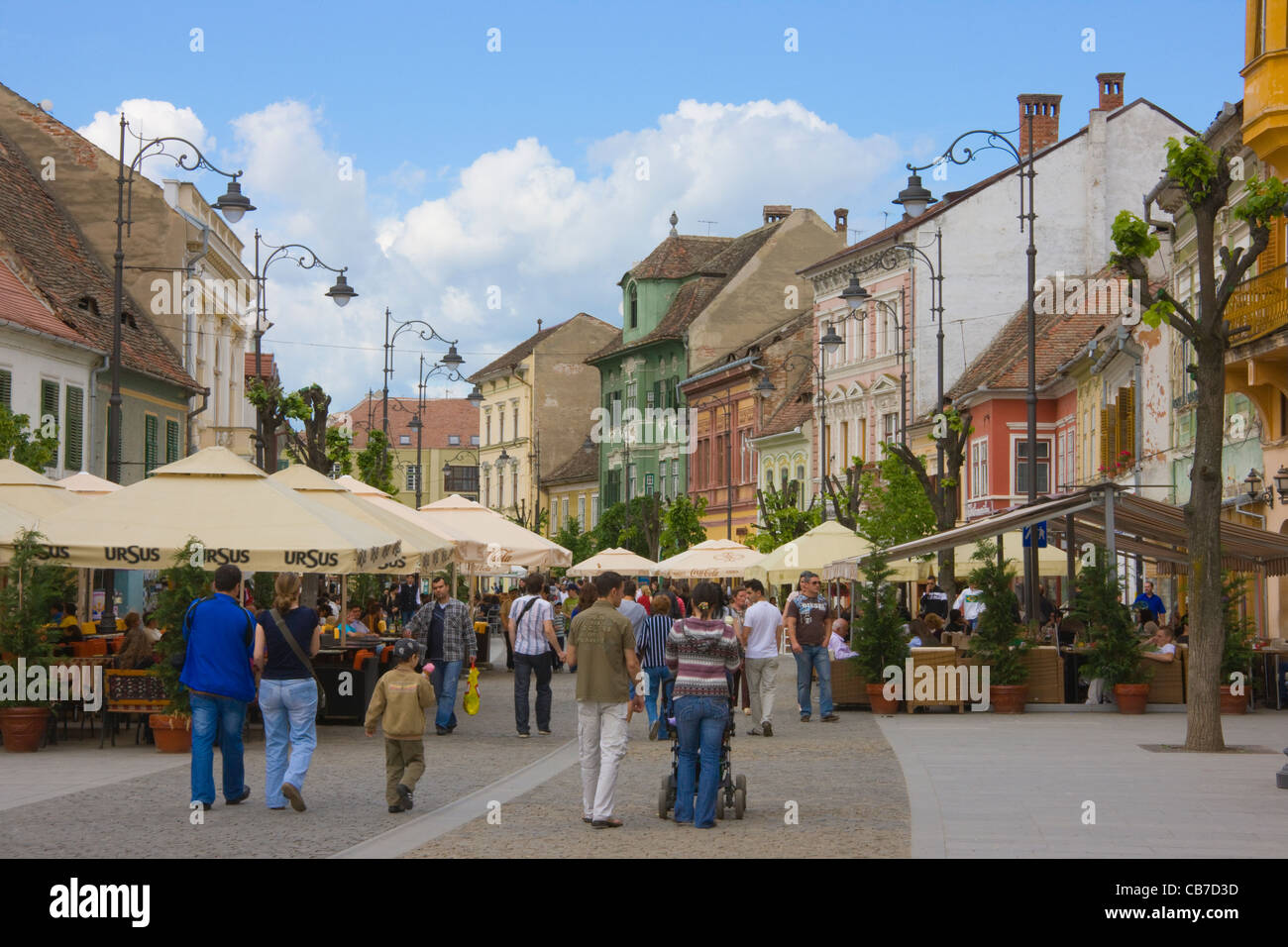 Old houses and square in Sibiu, Romania Stock Photo - Alamy