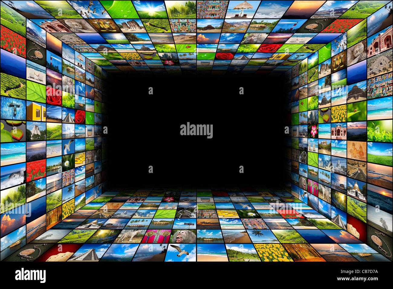 Social media - multimedia background of images Stock Photo - Alamy