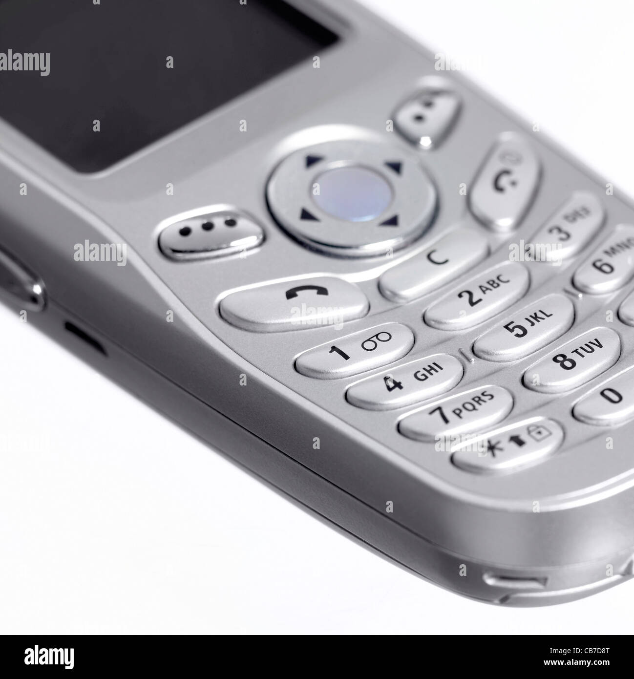 closeup photo of a silver colored mobile phone Stock Photo - Alamy