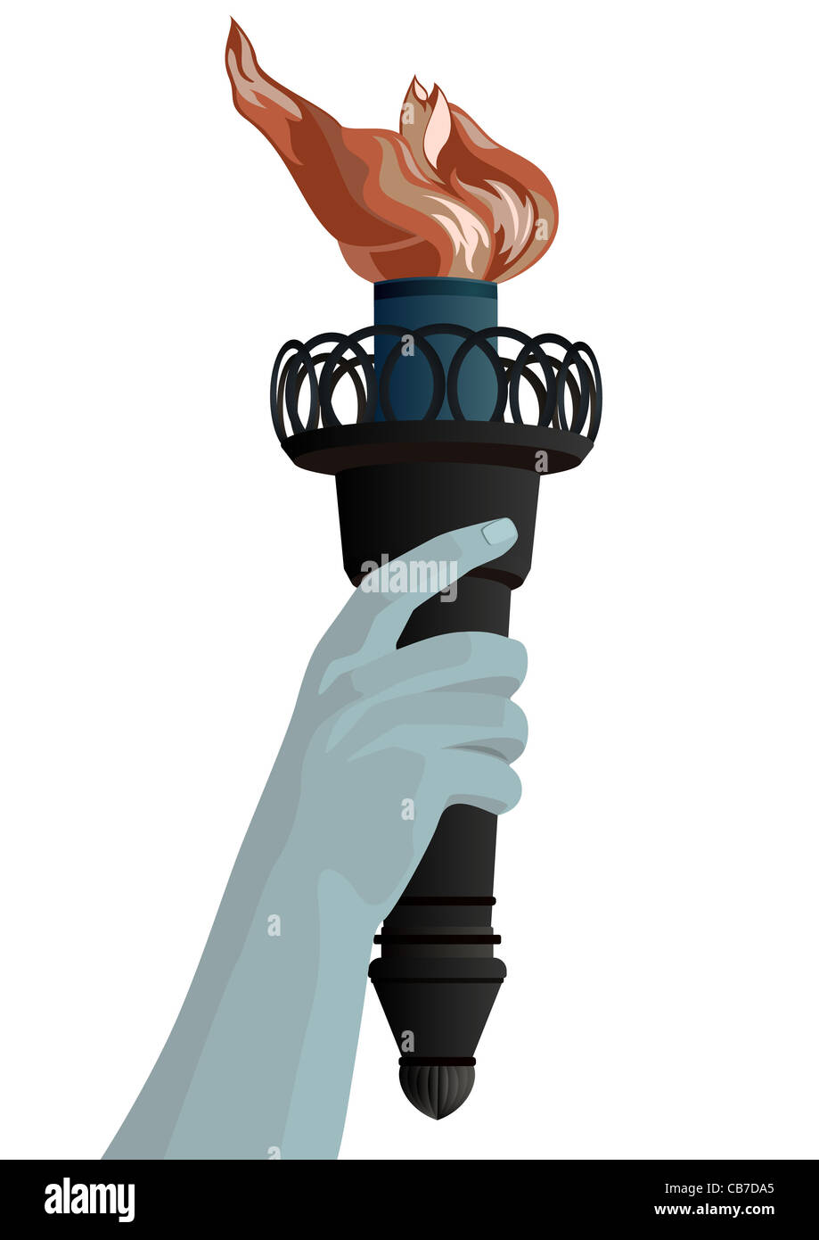 Hand with a torch Stock Photo - Alamy