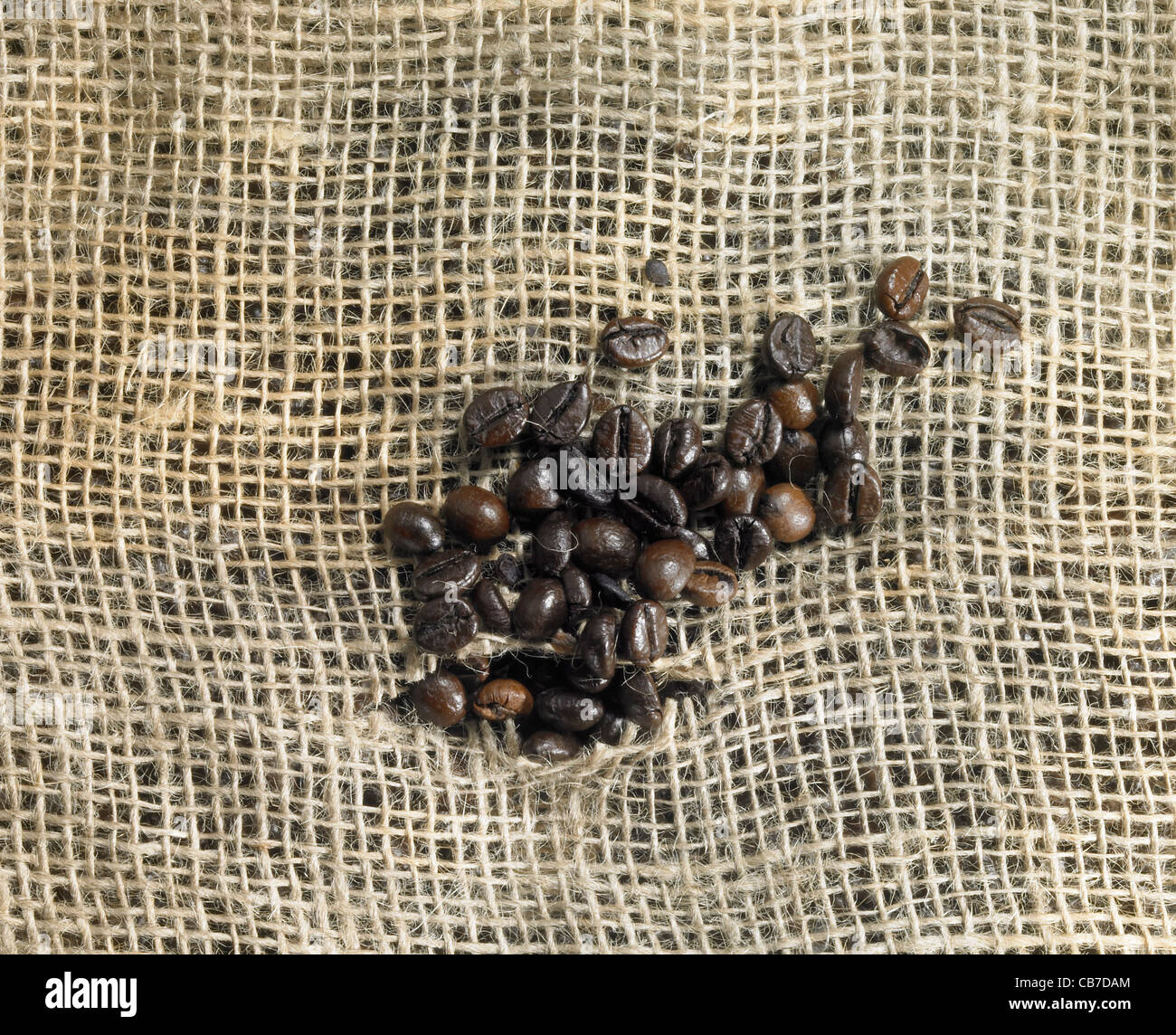 studio photography of coffee beans and jute bag Stock Photo - Alamy