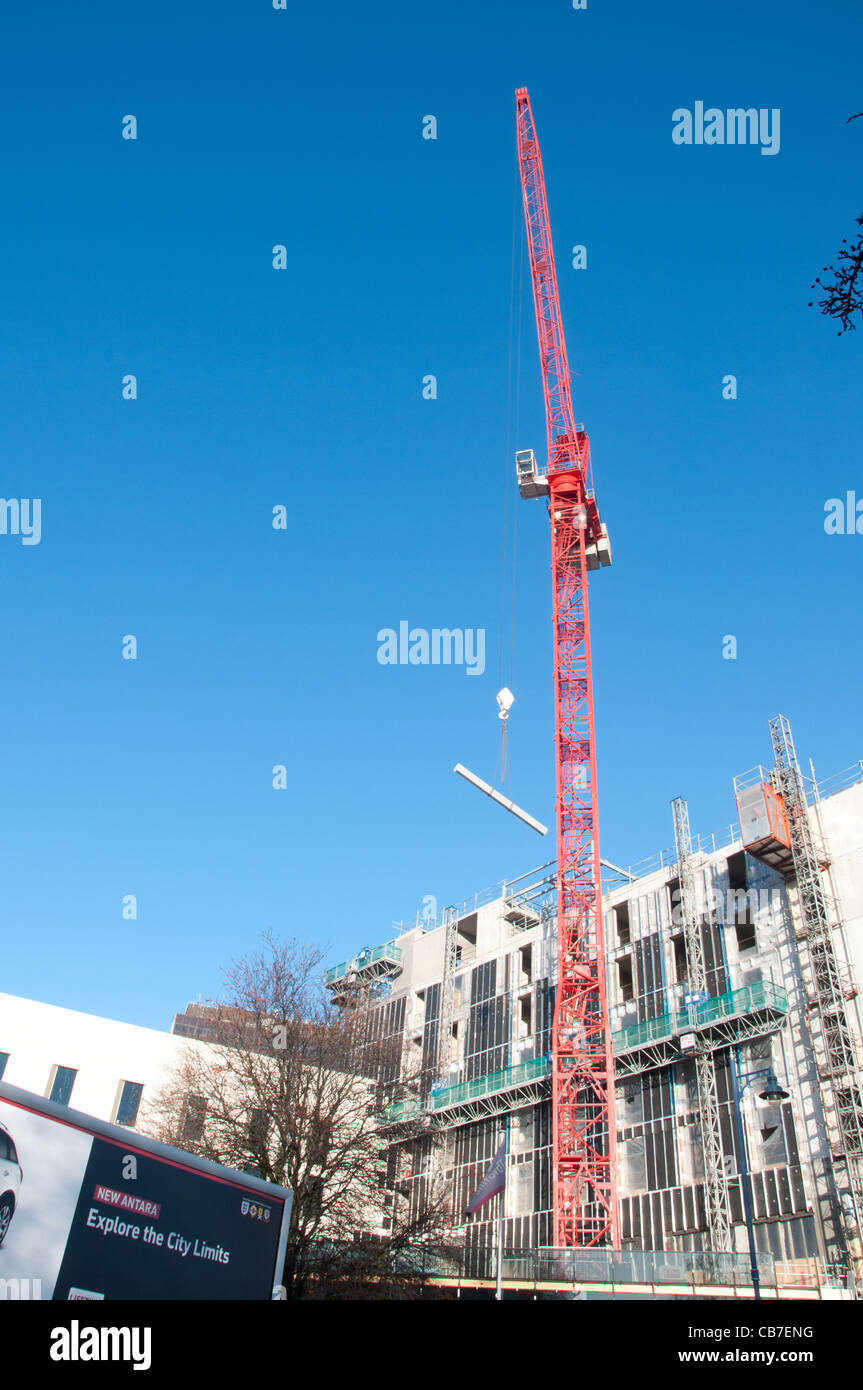 Front view of crane at work Stock Photo - Alamy