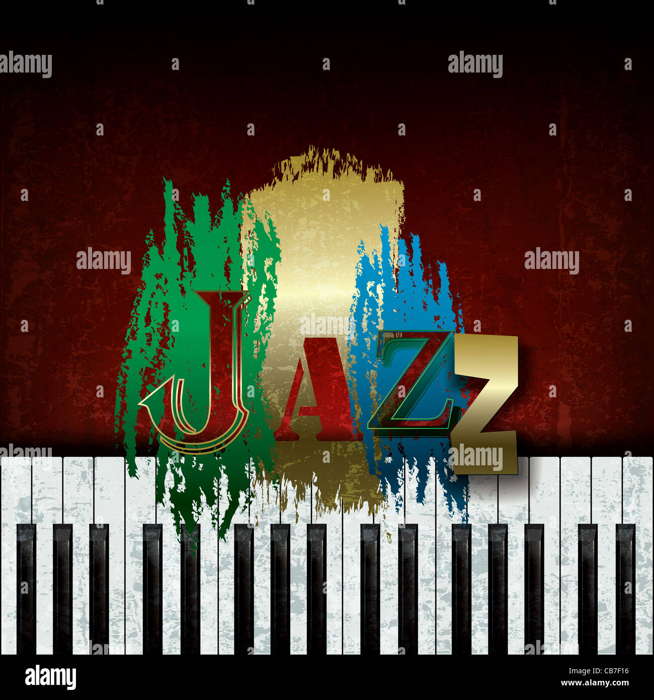Abstract cracked background with the word jazz and piano Stock Photo ...