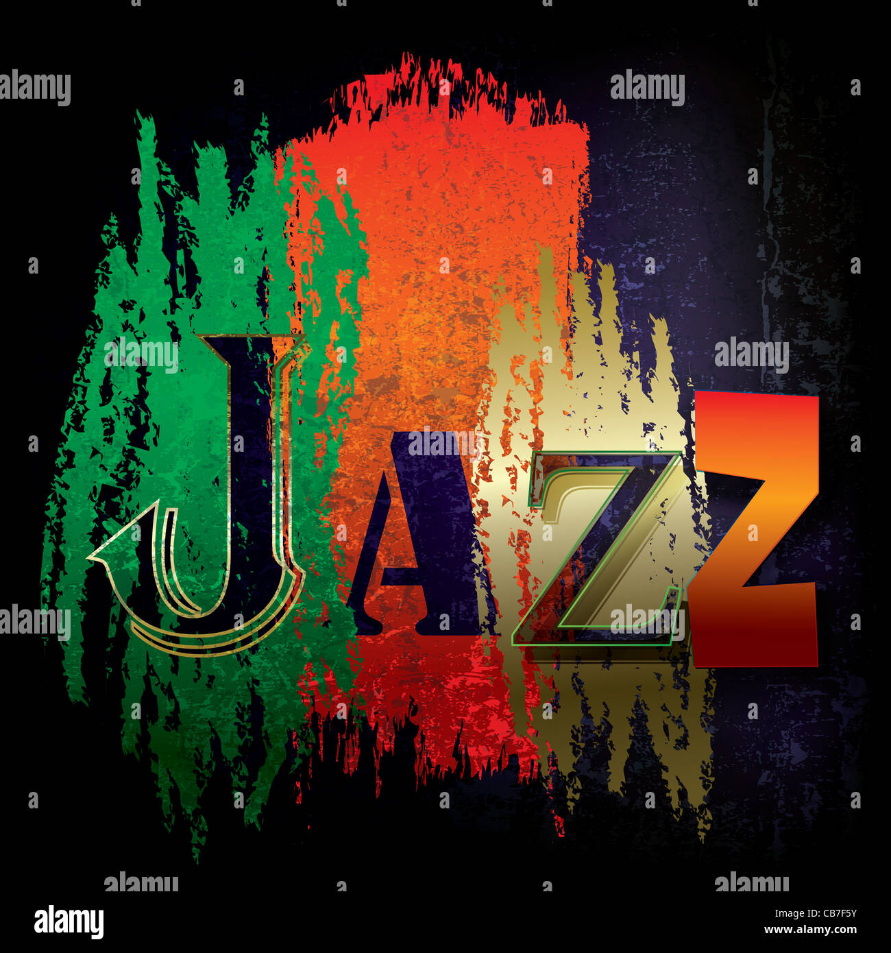 Abstract cracked background with the word jazz Stock Photo - Alamy