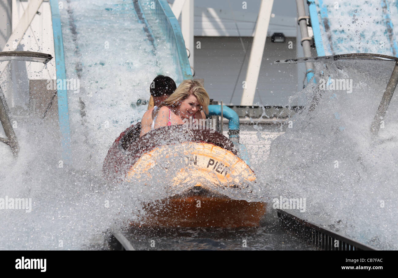 A couple having fun a water ride on Brighton Pier. Picture by James ...