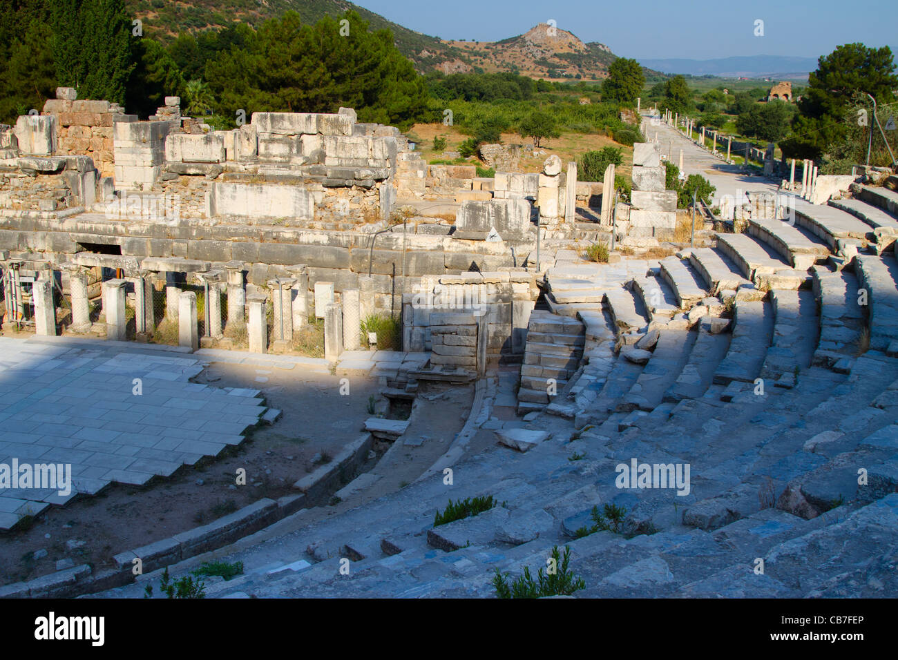 Theater. Ruins of Ephesus. Izmir province. Anatolia, Turkey Stock Photo ...