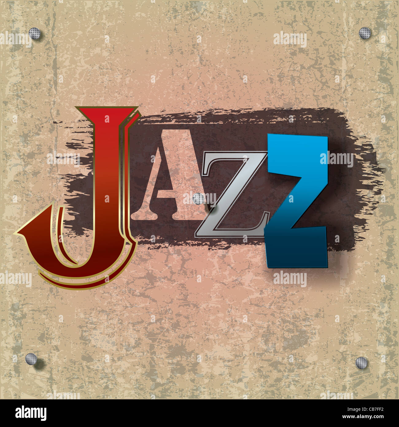 Abstract cracked jazz music background with color signs Stock Photo - Alamy