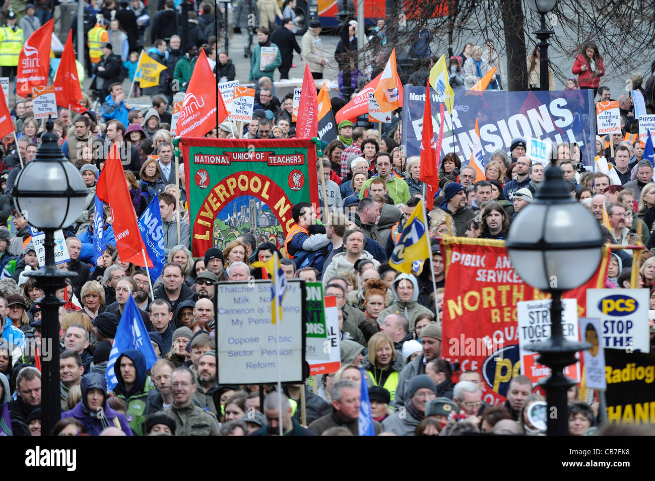 Liverpool Day of Action 30.11.11 Protest March & Rally at Pier Head and ...
