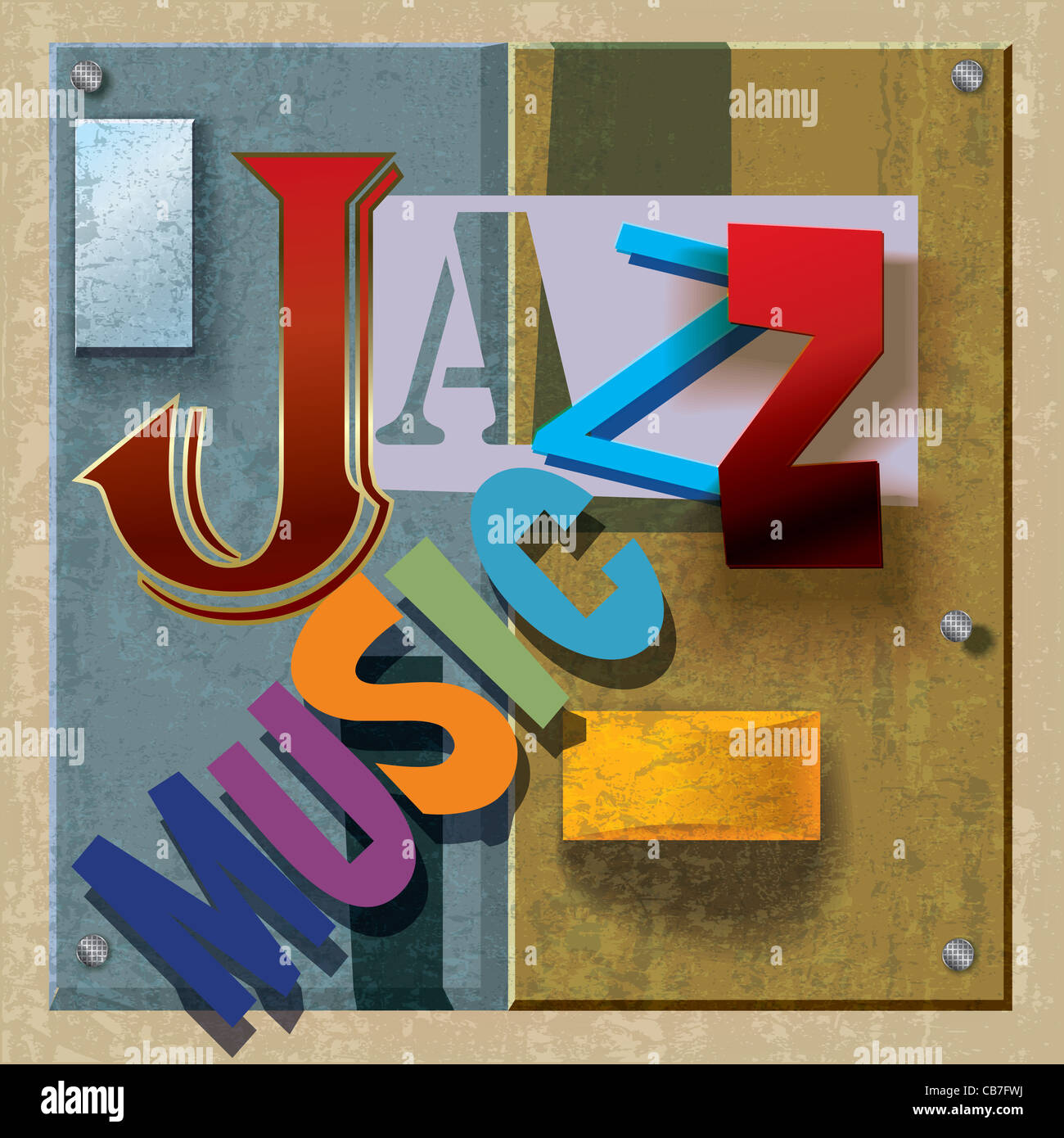 Abstract jazz music background with color signs Stock Photo - Alamy