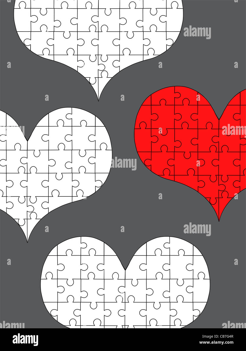 Incomplete heart puzzle hi-res stock photography and images - Alamy