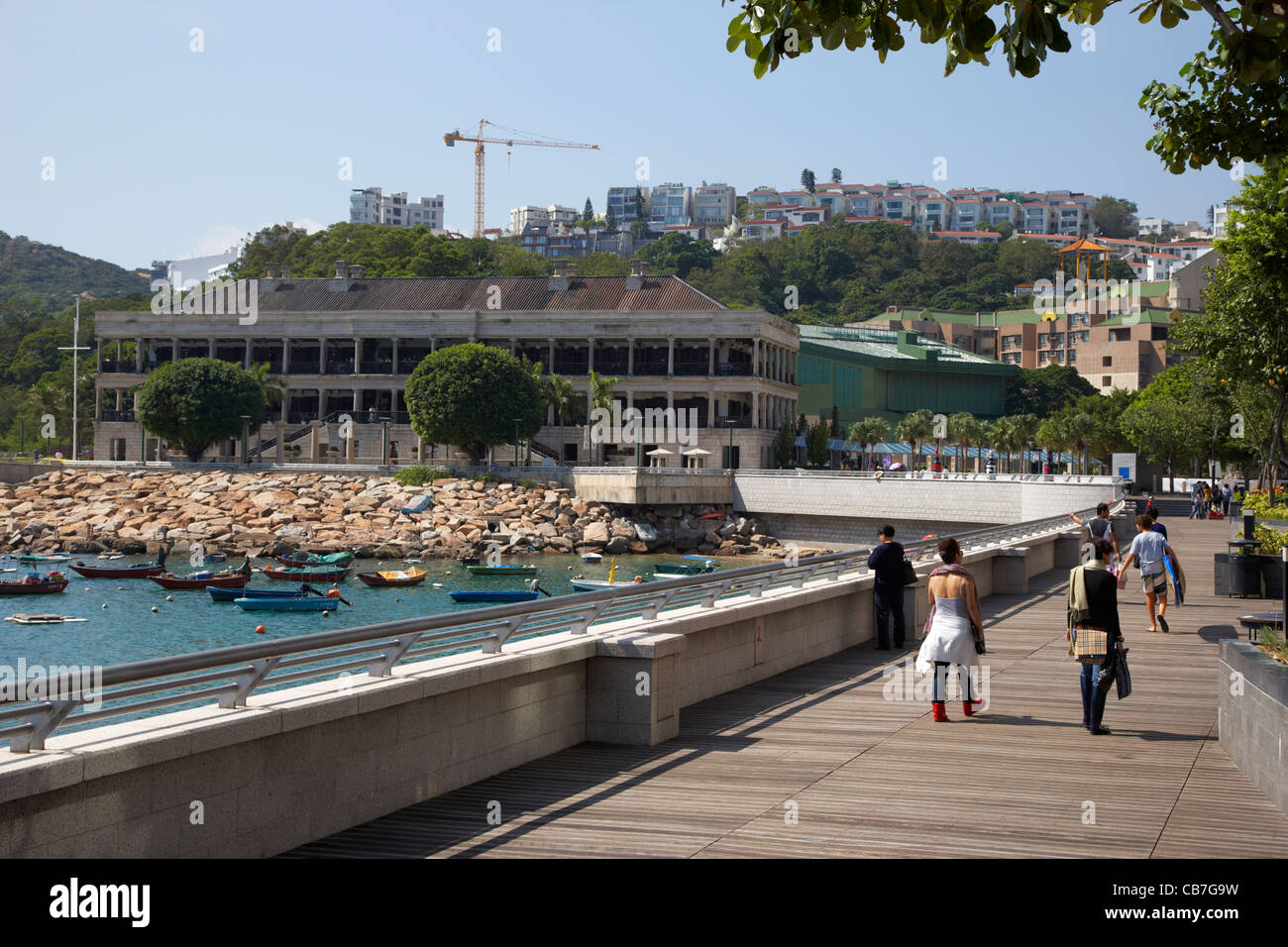stanley waterfront with murray house in the background, hong kong ...