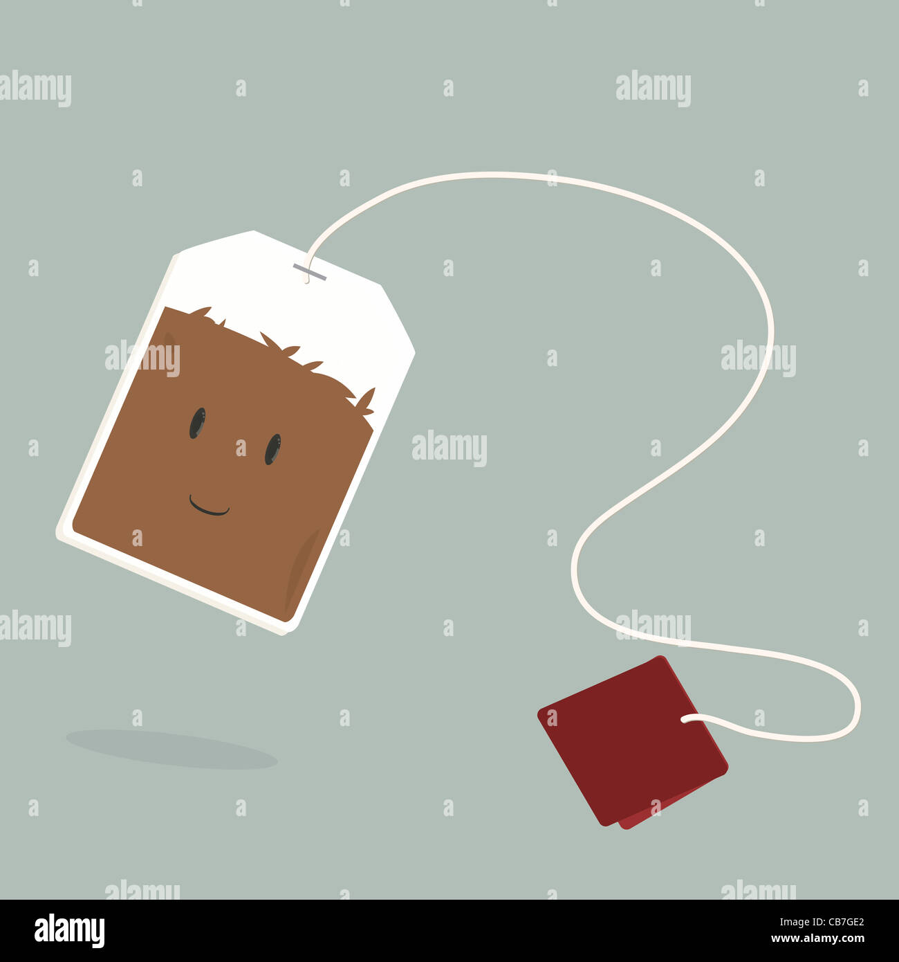 Smiling tea bag character Stock Photo - Alamy