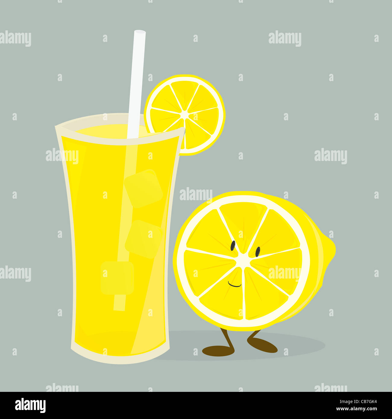 Cartoon Glass Of Lemonade