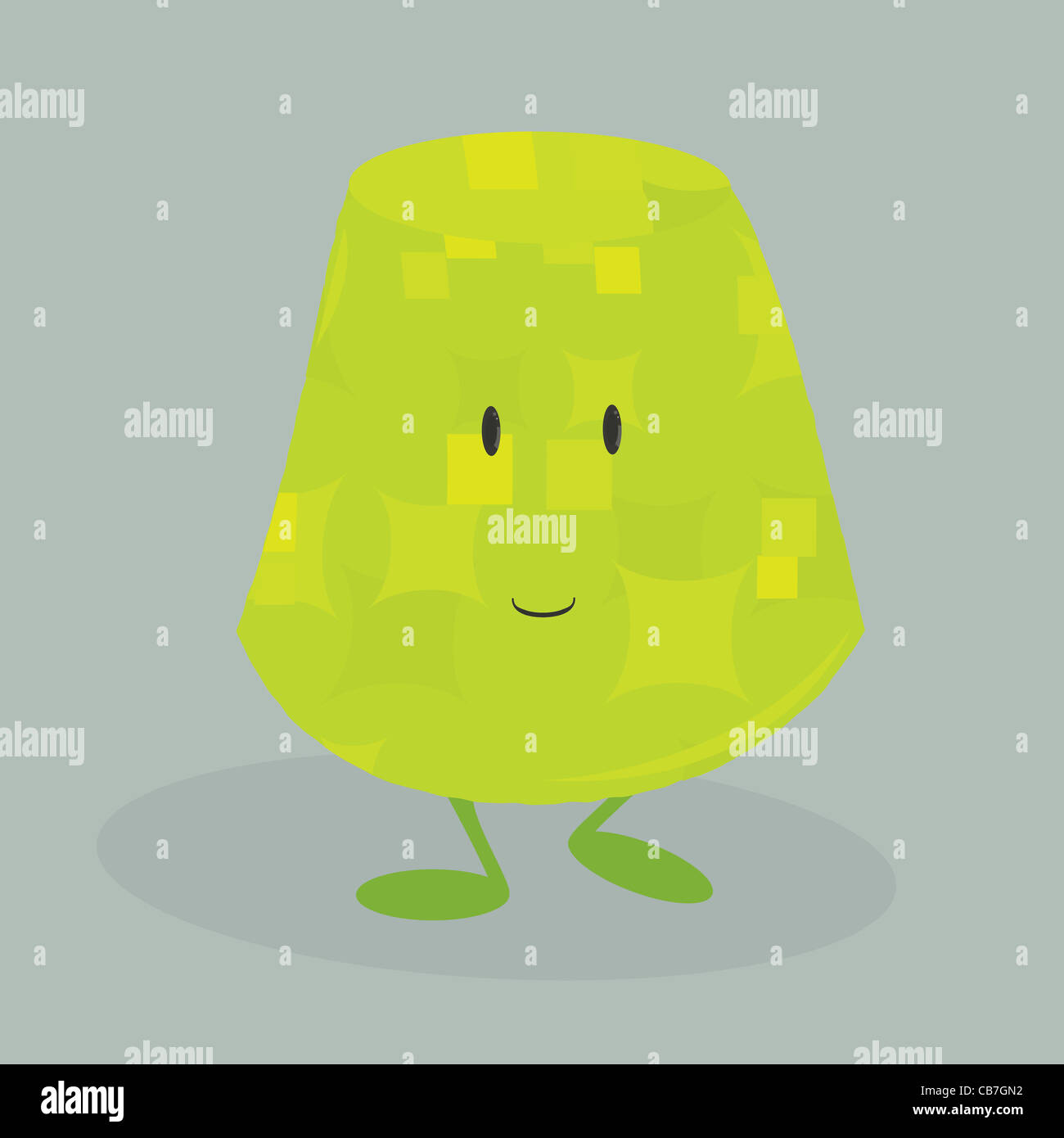 Smiling gumdrop character Stock Photo - Alamy