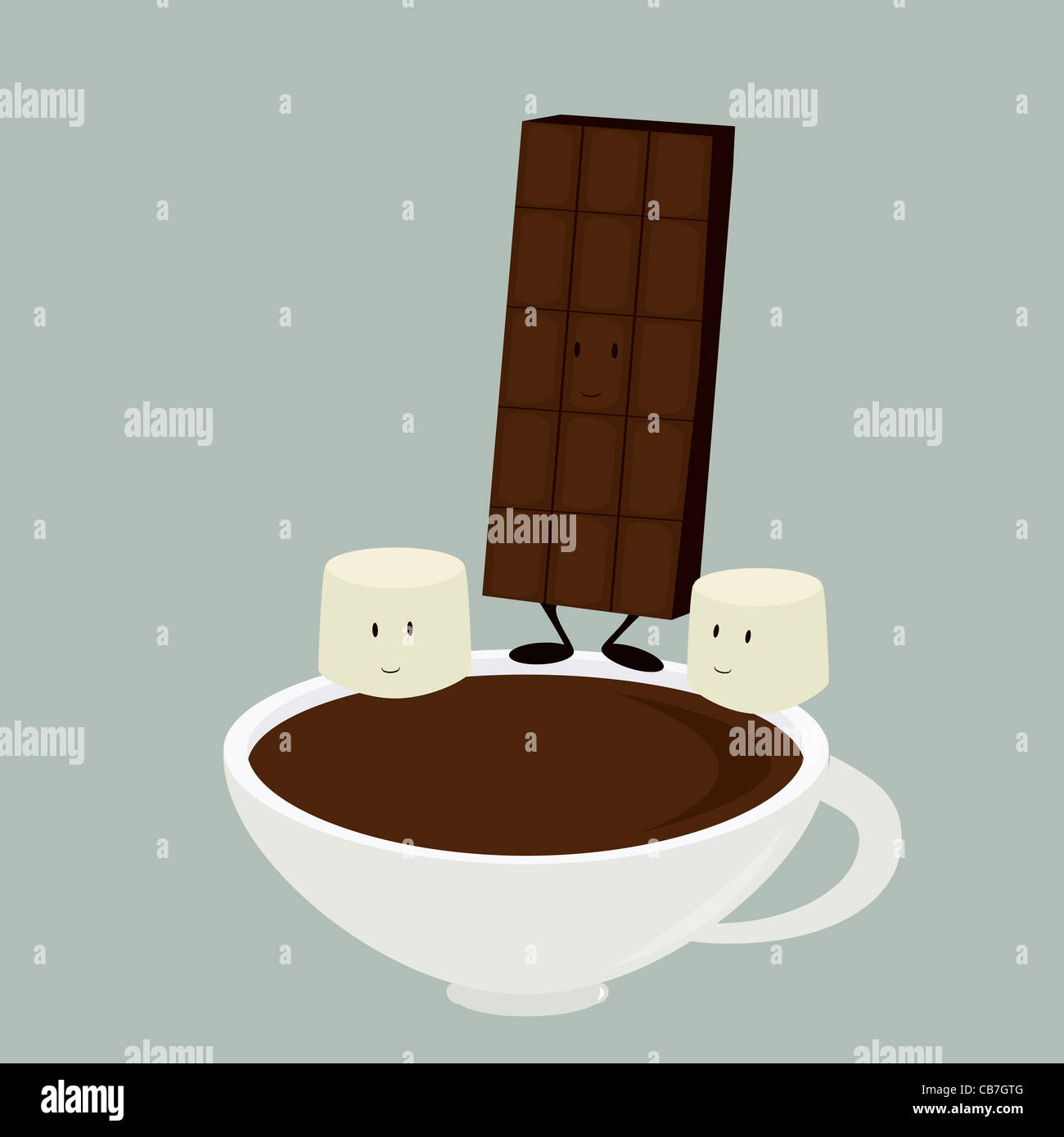 Smiling chocolate bar character hi-res stock photography and images - Alamy