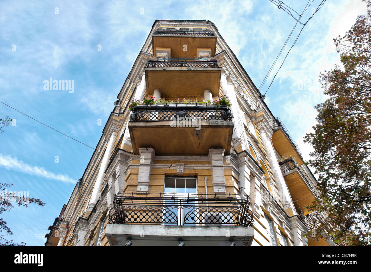 Beautiful old building balcony hi-res stock photography and images - Alamy