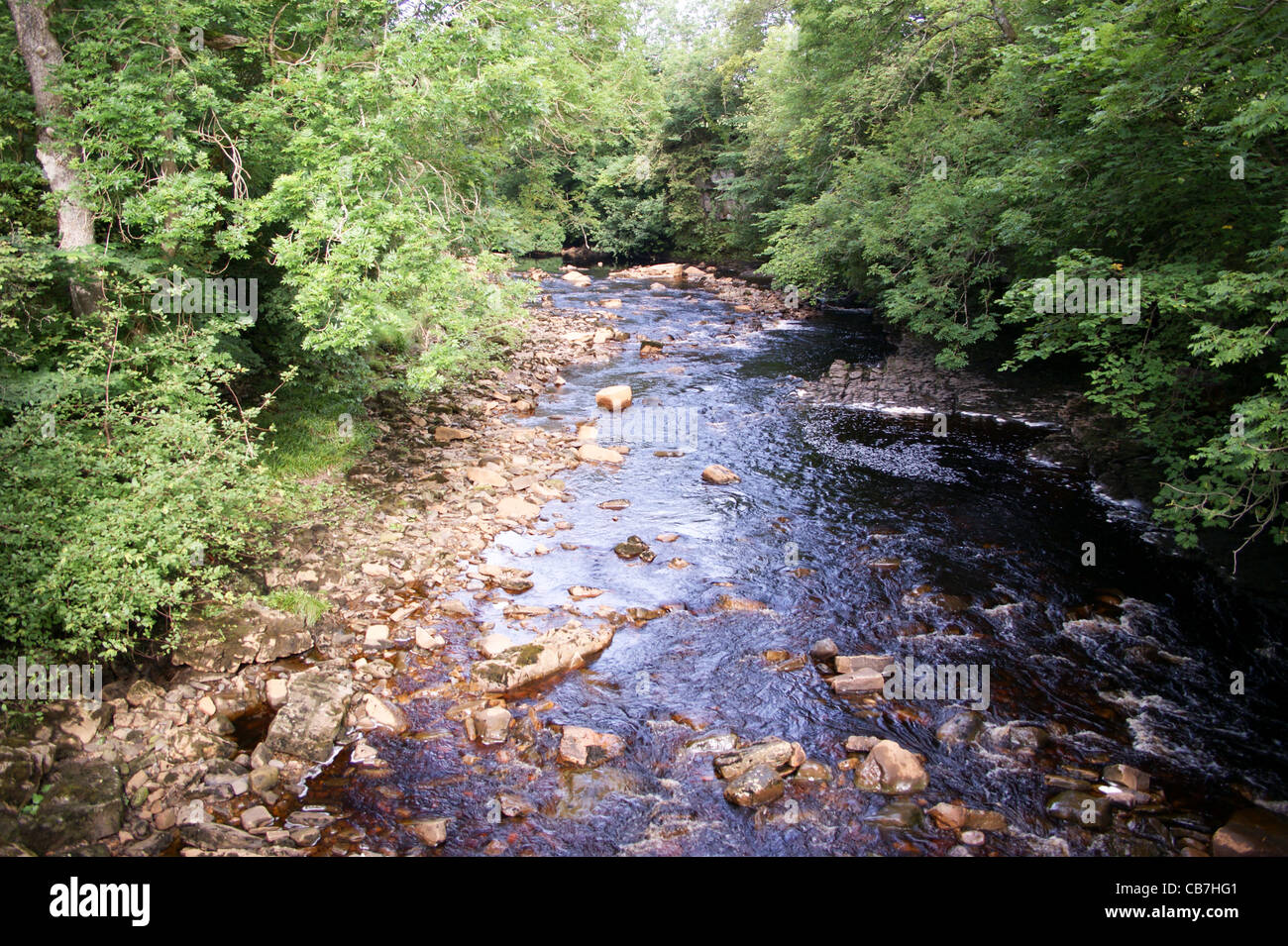Kisdon Force waterfall, river Swale, on the Pennine Way, Keld ...