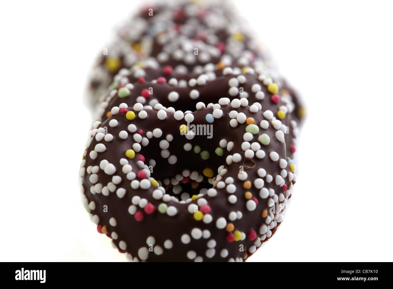 Many Sugar curls isolated on white background Stock Photo - Alamy