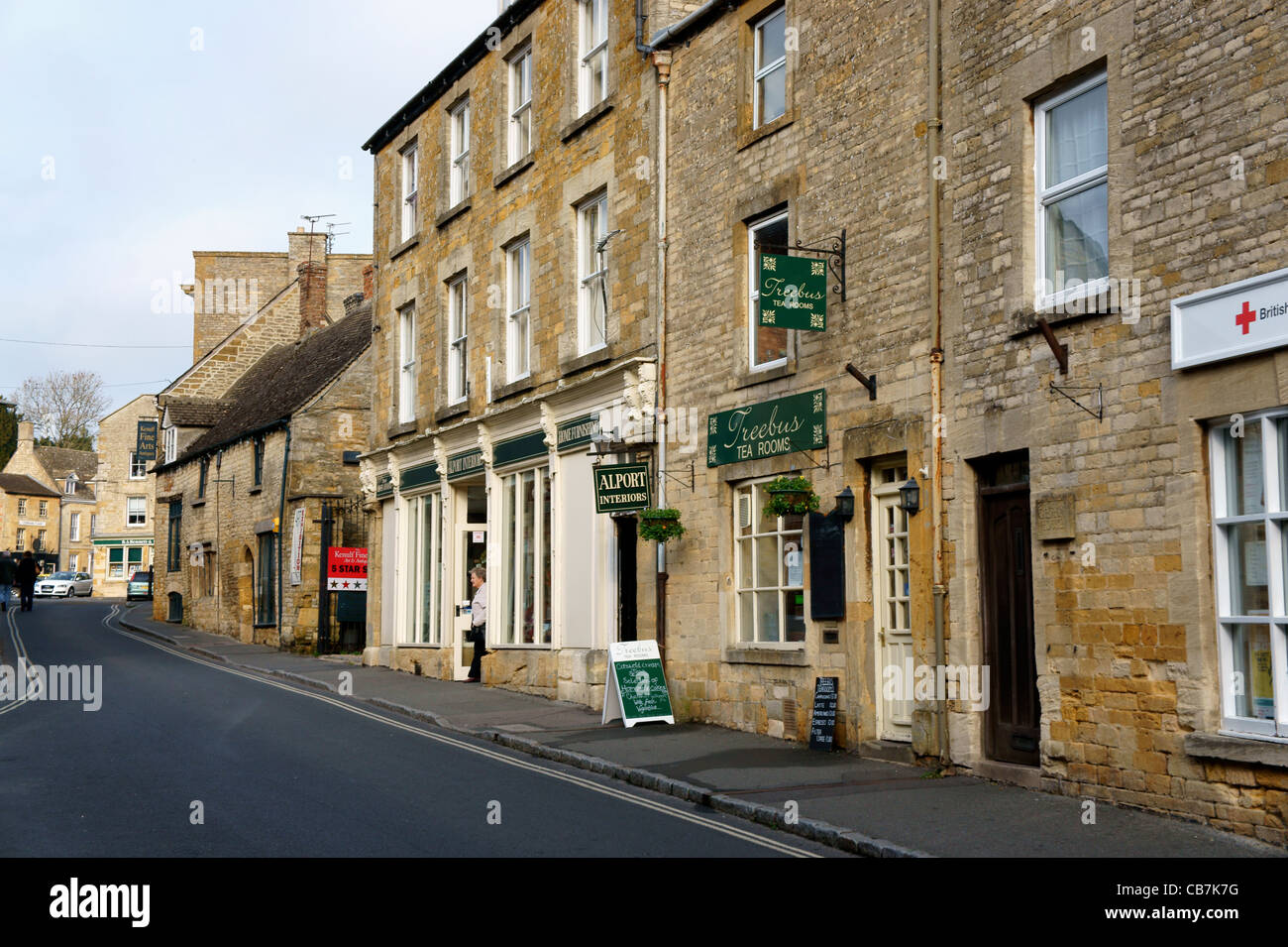 Shops leading up Digbeth Street to the Market Square at Stow-on-the ...