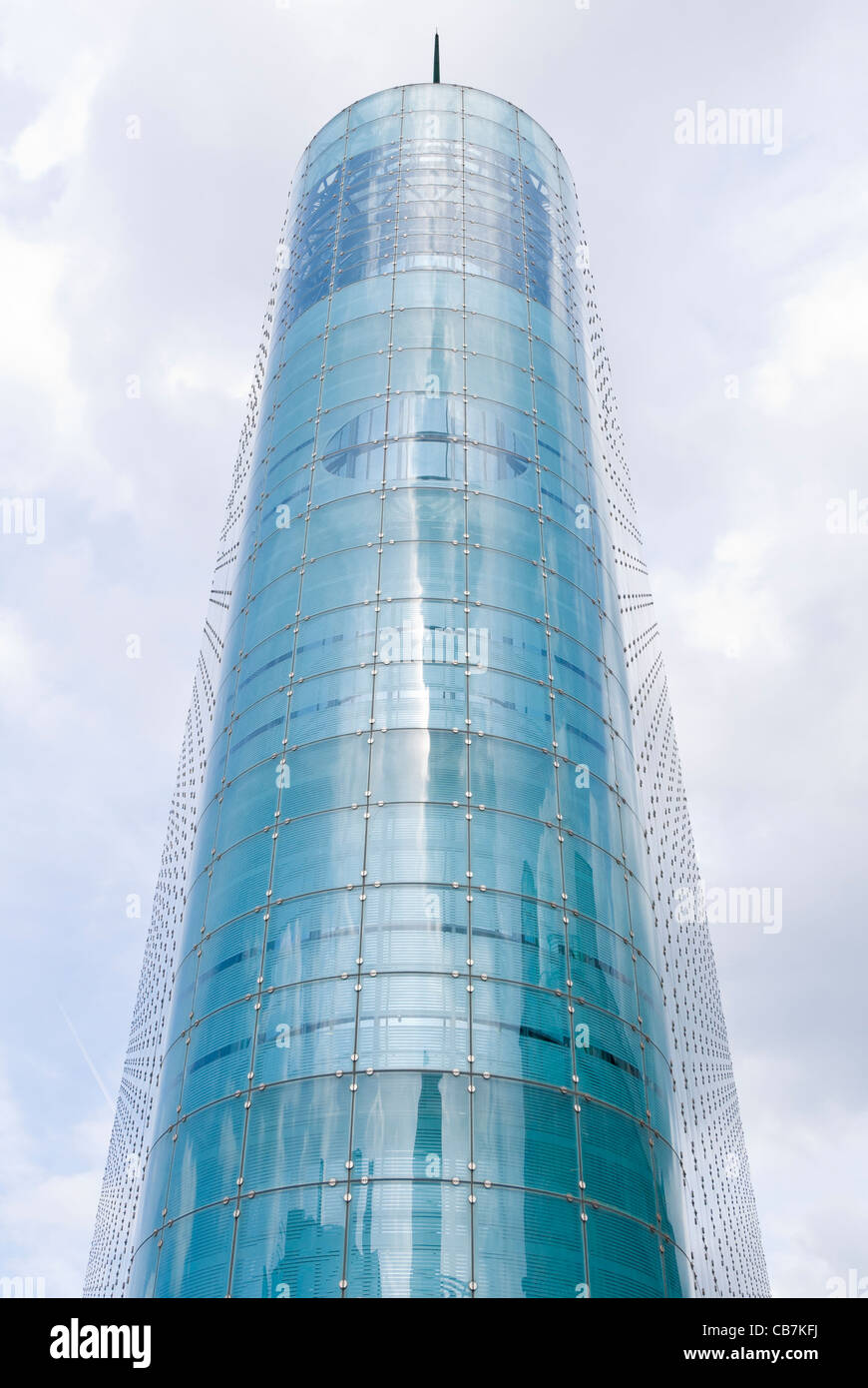 Weird glass contemporary cathedral gardens blue building hi-res stock ...
