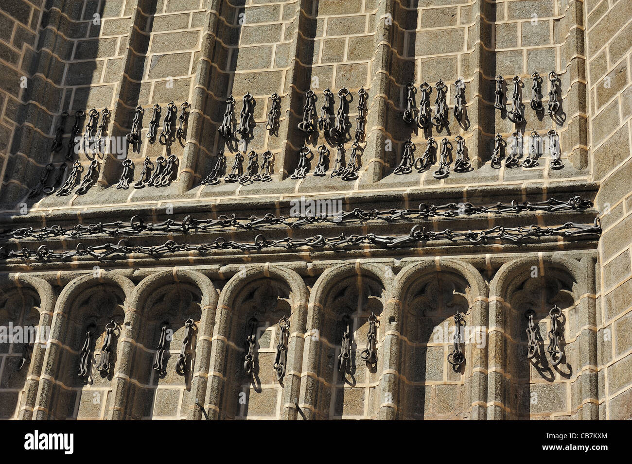 wall of the Monastery of San Juan de los Reyes (Toledo, Spain Stock ...