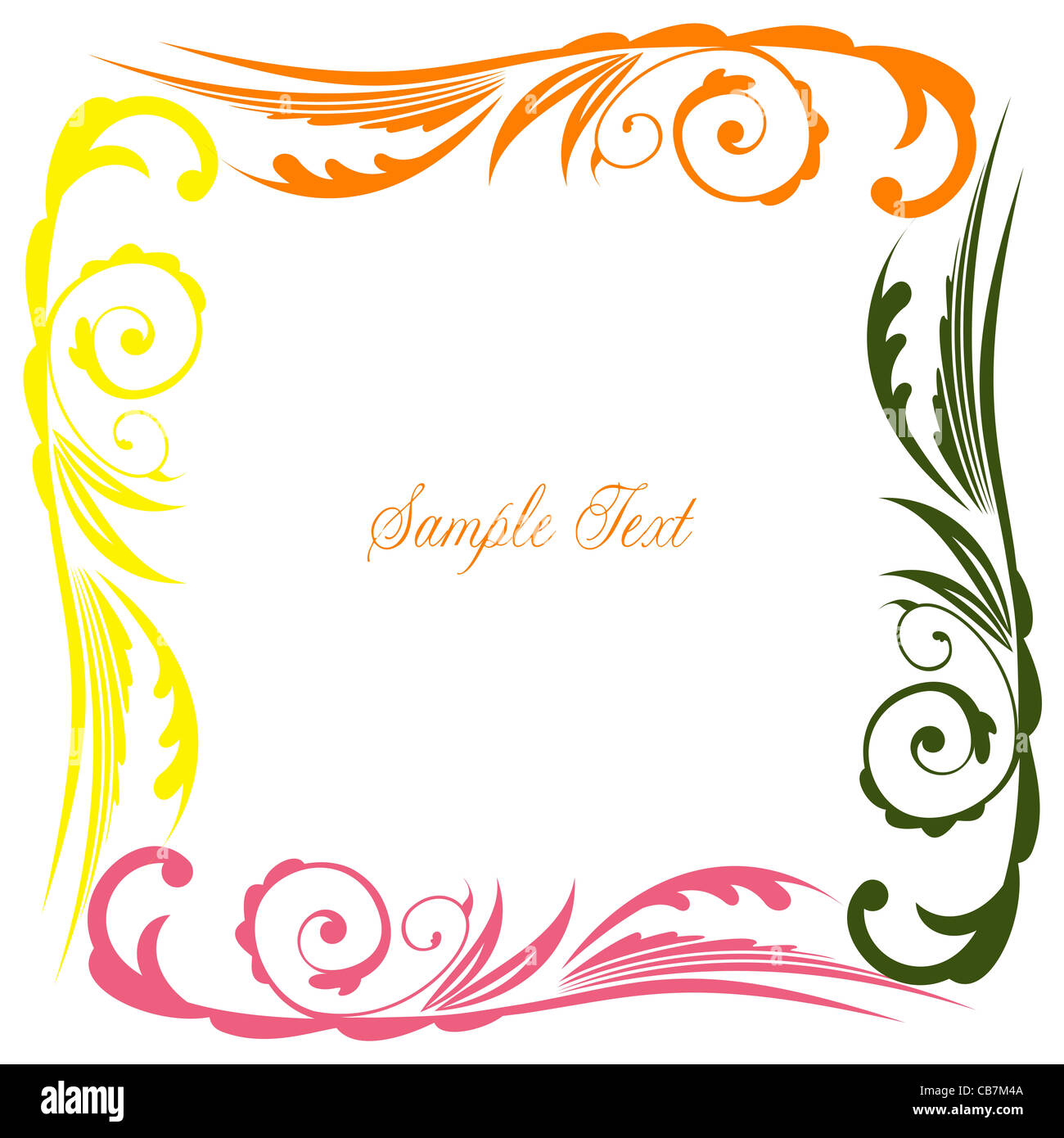 Floral background for design card - vector Stock Photo - Alamy