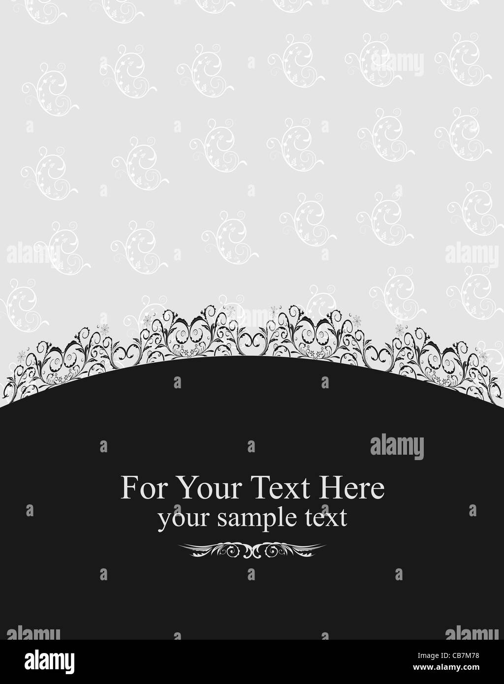 Floral background for design card - vector Stock Photo - Alamy