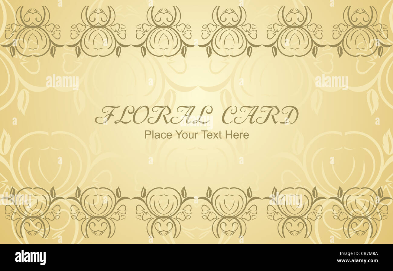 Illustration beige floral pattern ornament background - vector Stock ...