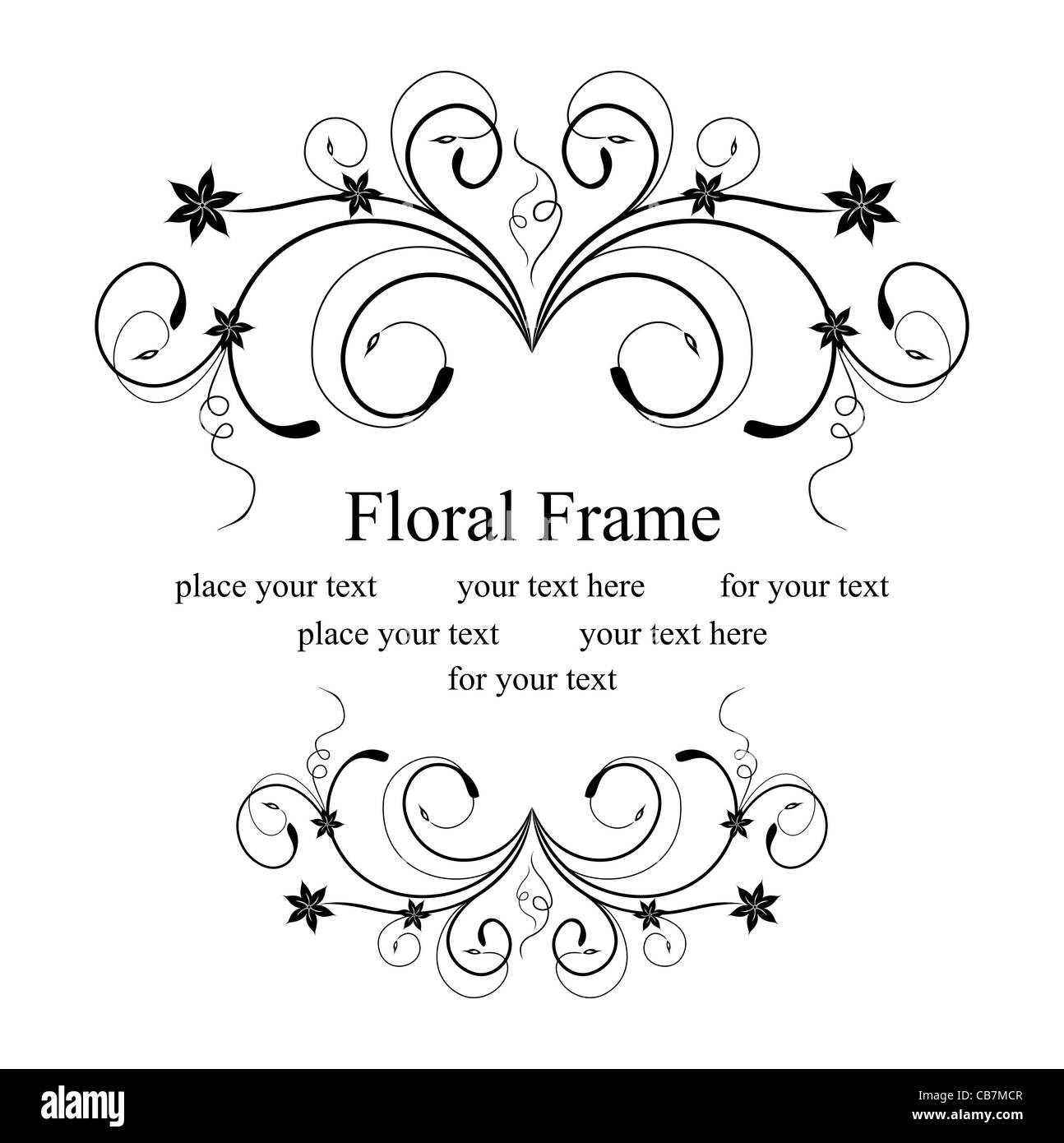 Floral background for design card - vector Stock Photo - Alamy