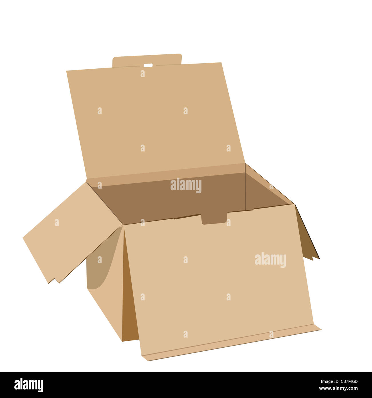 Realistic illustration of box isolated on white background - vector ...