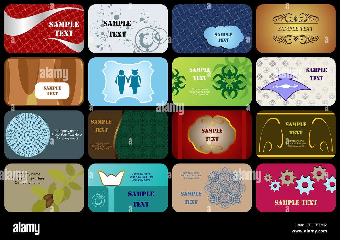 Various business cards templates set. Vector Stock Photo - Alamy